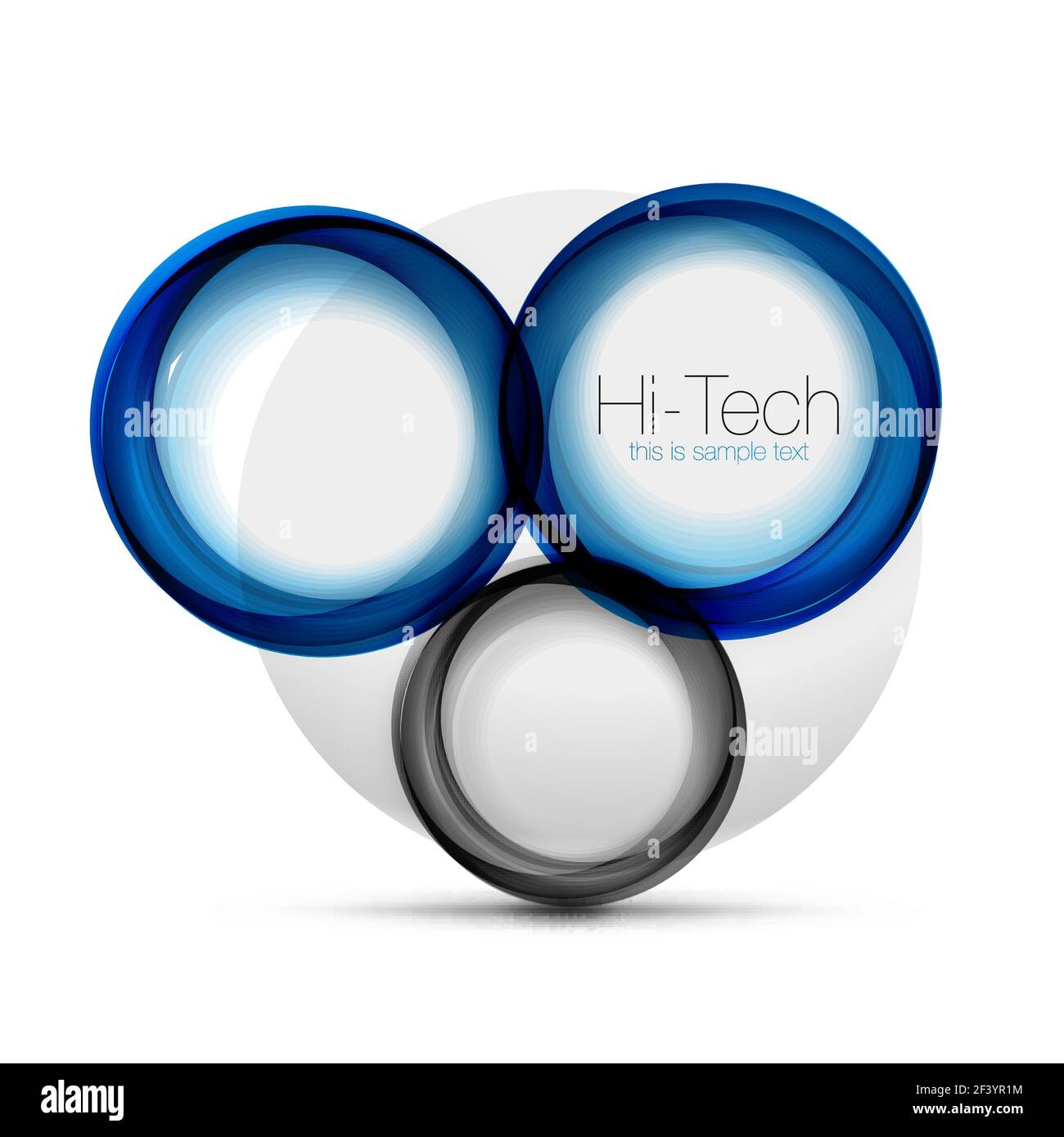 Circle web layout - digital techno spheres - web banner, button or icon ...