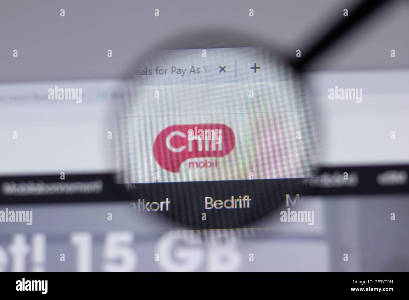 New York, USA - 18 March 2021: Chilimobil company logo icon on website ...