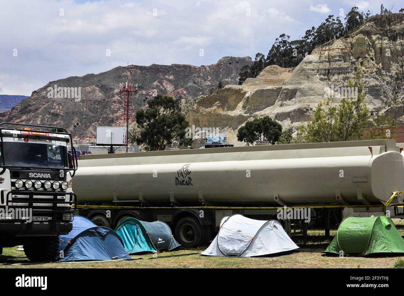 Tents, during the Dakar 2018, Rest day at La Paz, Bolivia, january 12 ...