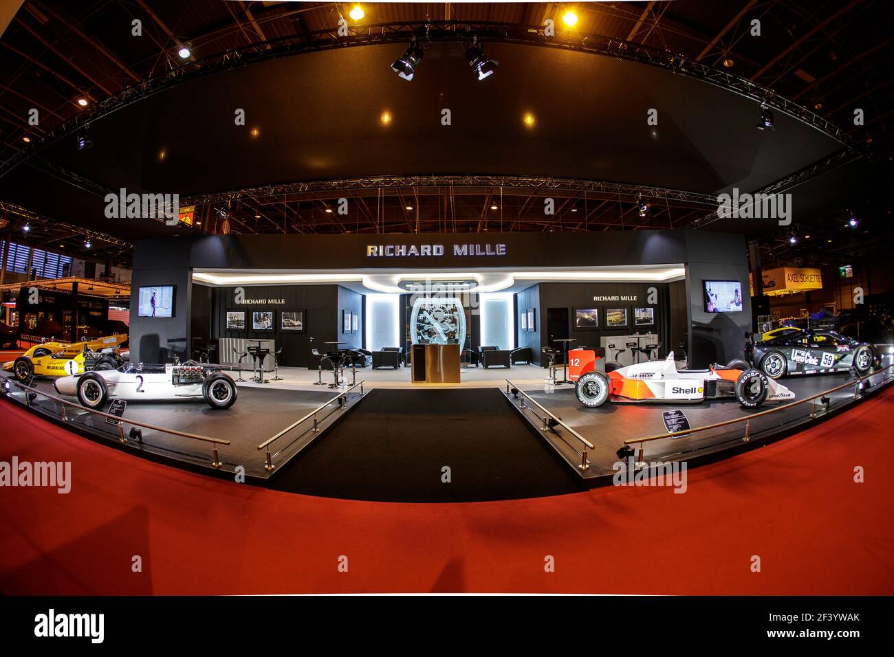 McLaren M2 B and MP4/4 on the Richard Mille stand during the ...