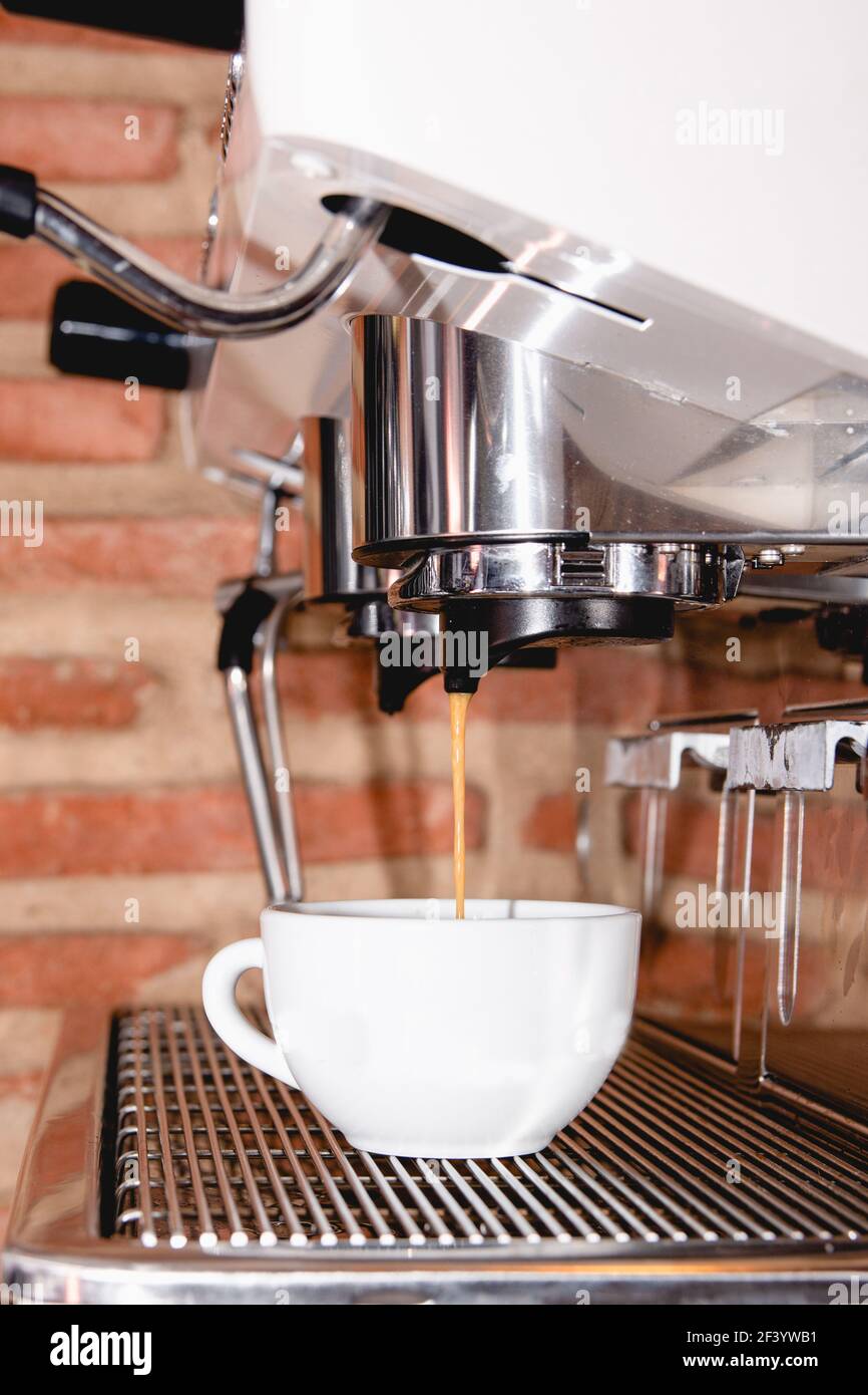 Italian espresso machine on a restaurant counter offering freshly ...