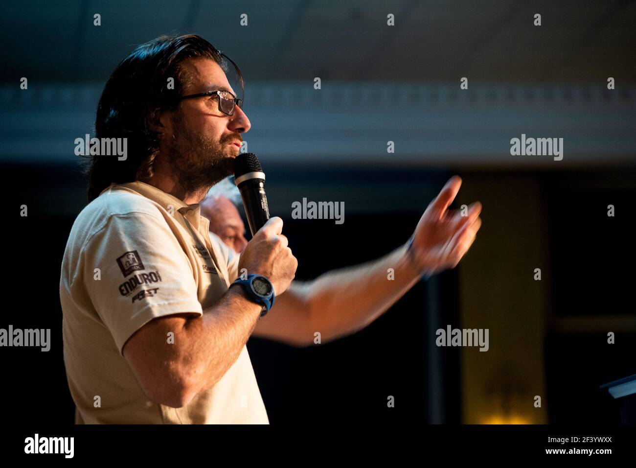briefing rallye CASTERA David (fra), Director of the Rallye du Maroc ...