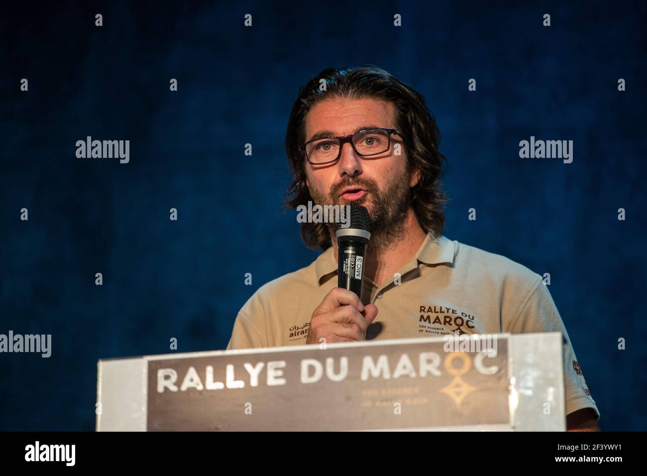 briefing rallye CASTERA David (fra), Director of the Rallye du Maroc ...