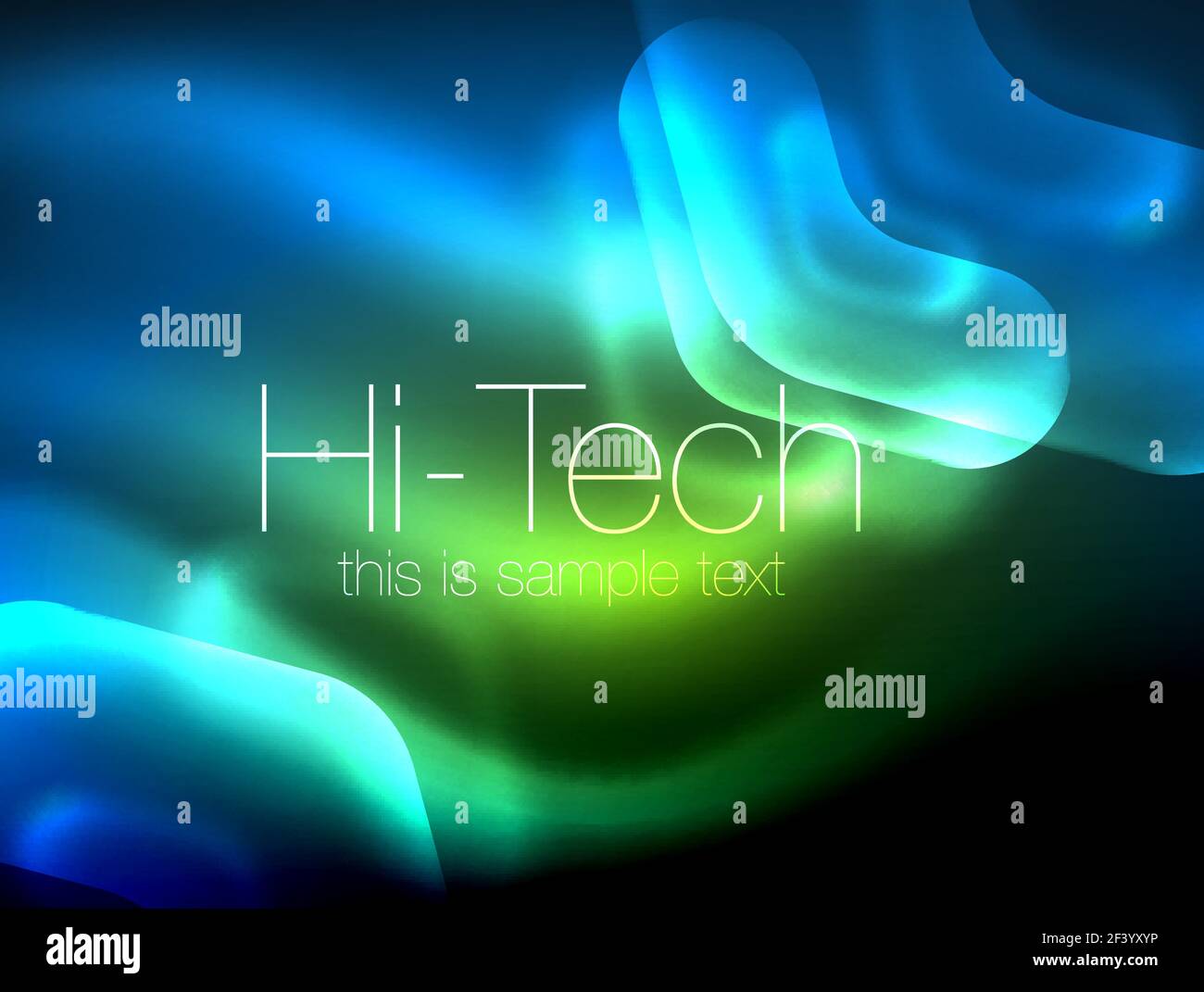 Blurred arrows in dark space. Neon pointers, glass glossy design ...