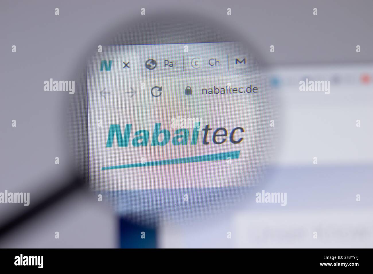 New York, USA - 18 March 2021: Nabaltec company logo icon on website ...