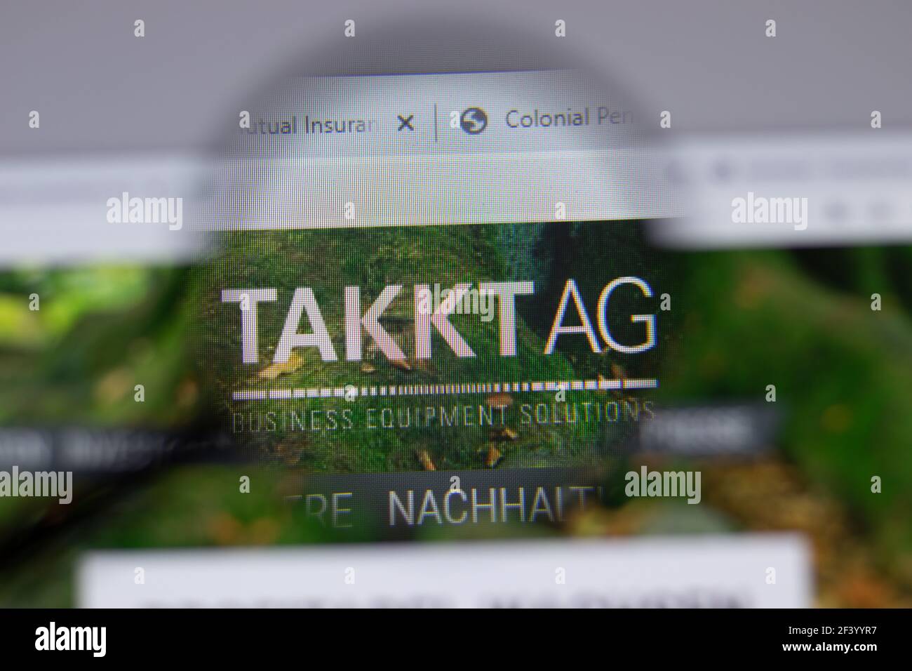 New York, USA - 18 March 2021: TAKKT company logo icon on website ...