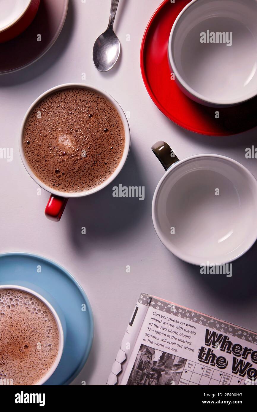 Coffee Cup's Set Up Stock Photo - Alamy