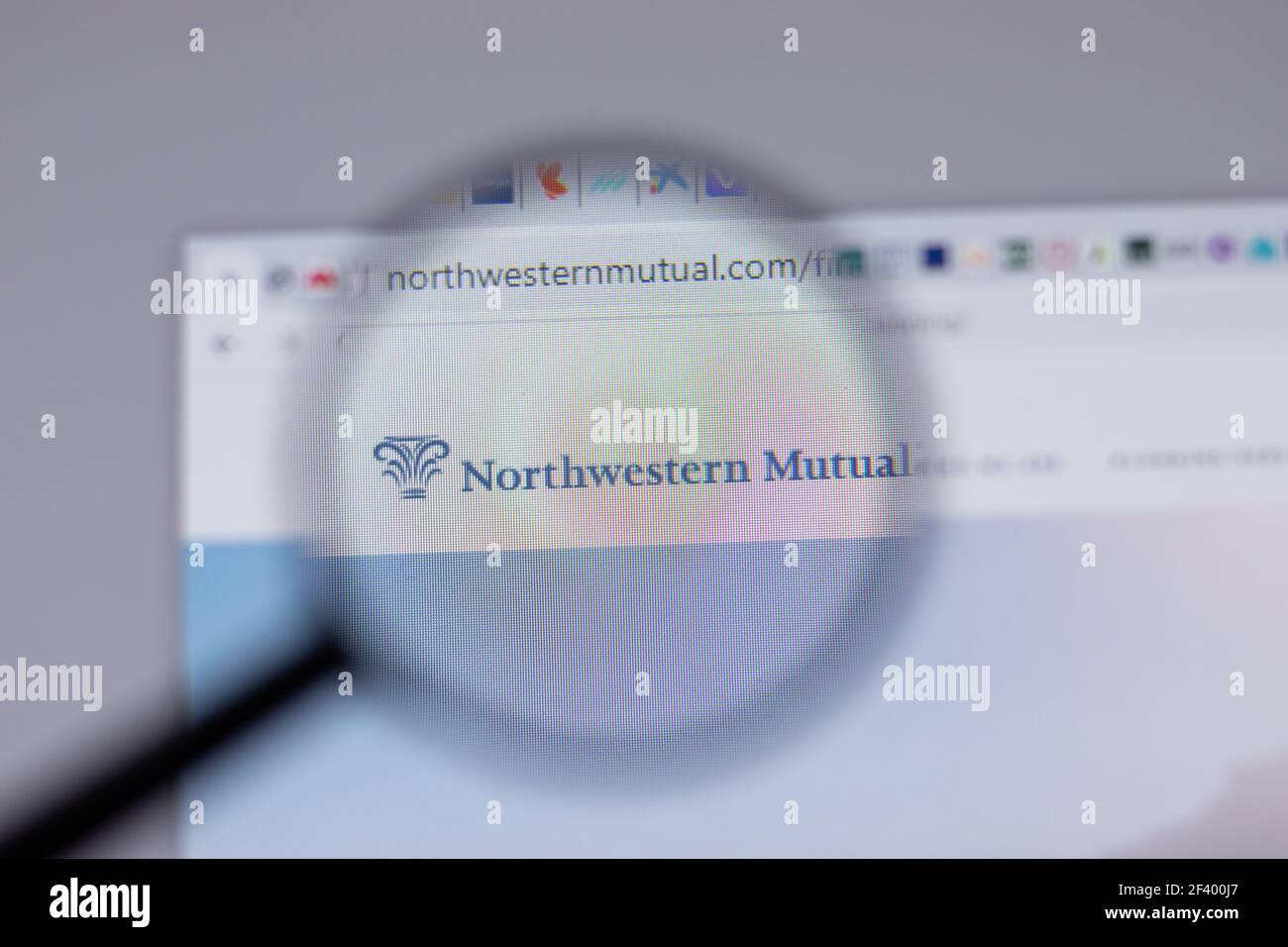 New York, USA - 18 March 2021: Northwestern Mutual company logo icon on ...