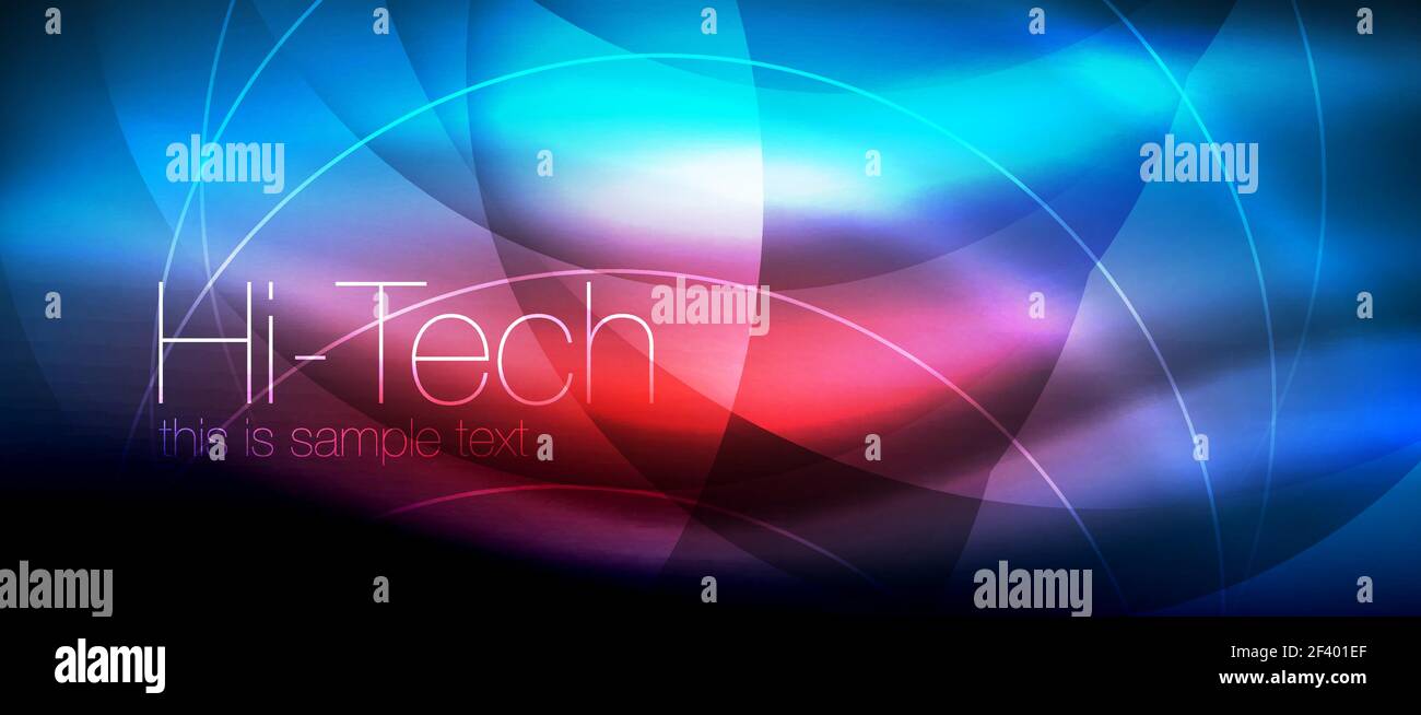 Glossy light effect neon glowing waves, shiny lights. Glossy light ...