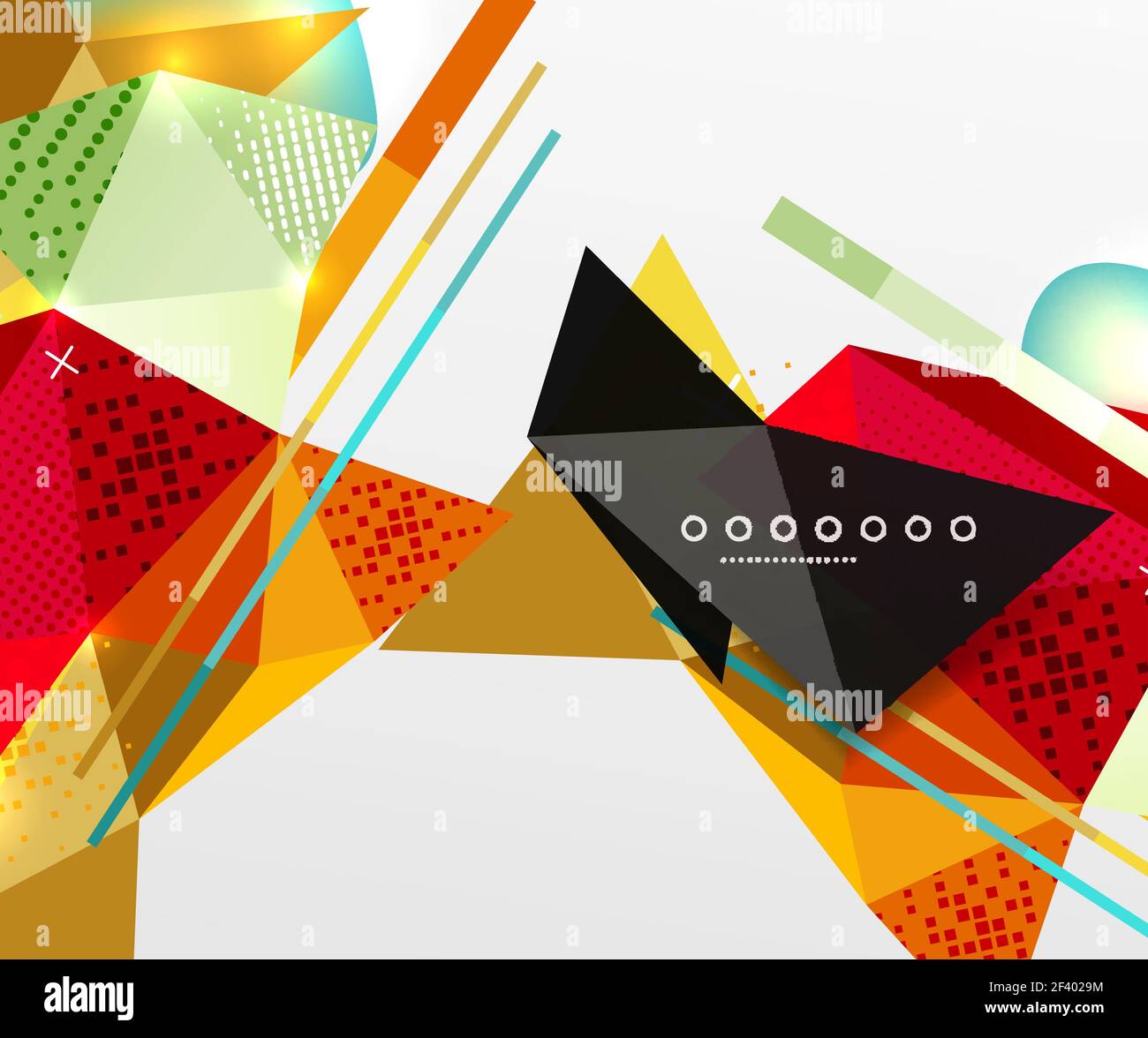 Abstract geometric background, polygonal triangle elements, lines and ...
