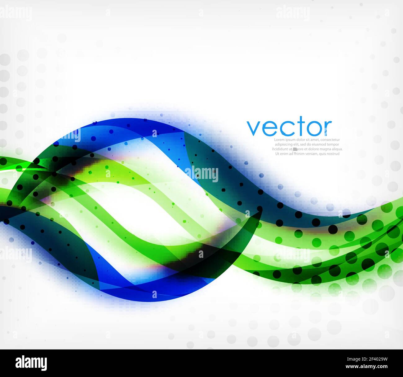Vector colorful wavy stripe on white background with blurred effects ...