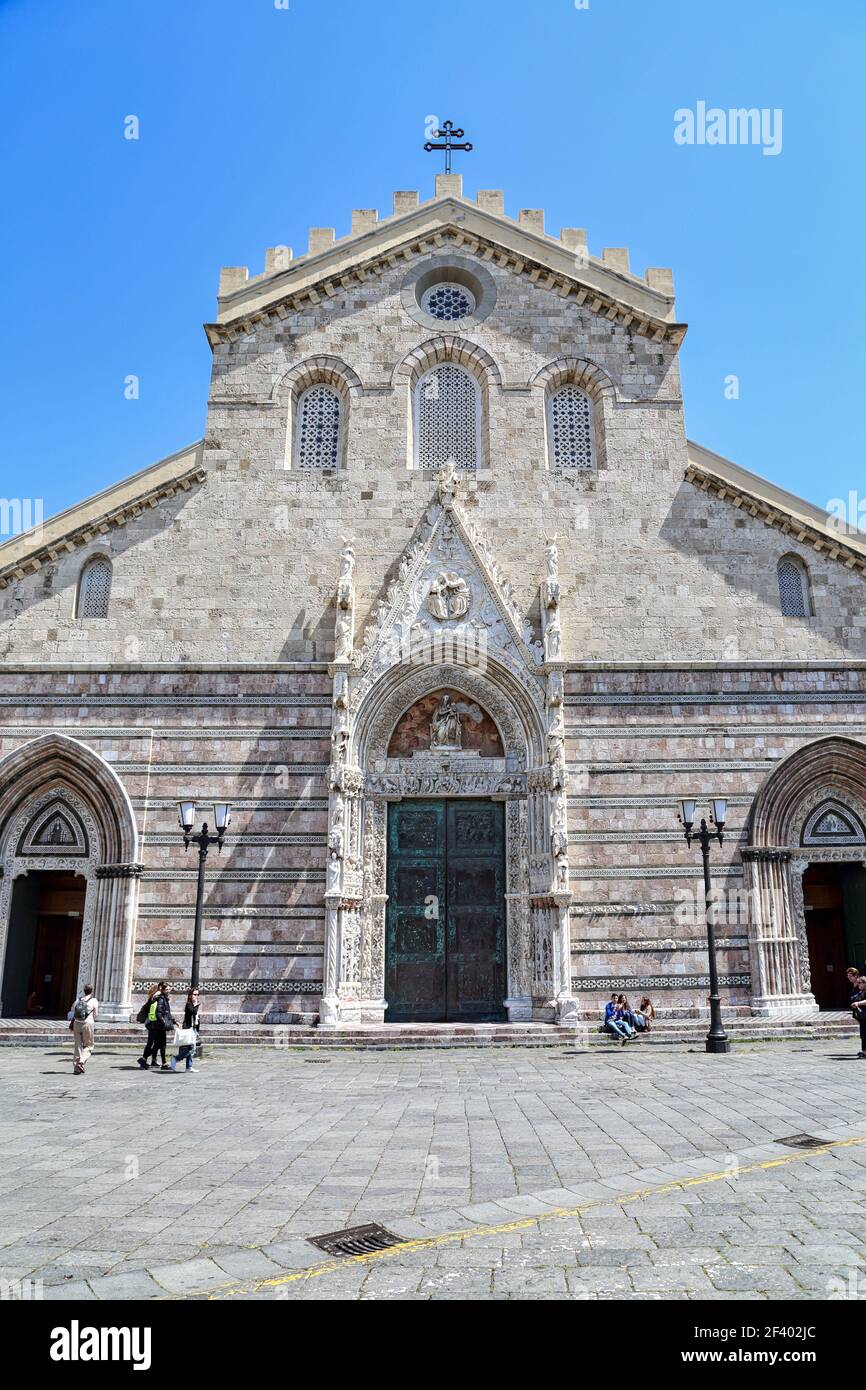 Facade of the Roman Catholic Messina Cathedral, Duomo di Messina ...