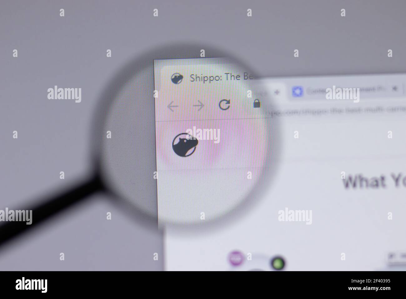 New York, USA - 18 March 2021: Shippo company logo icon on website ...