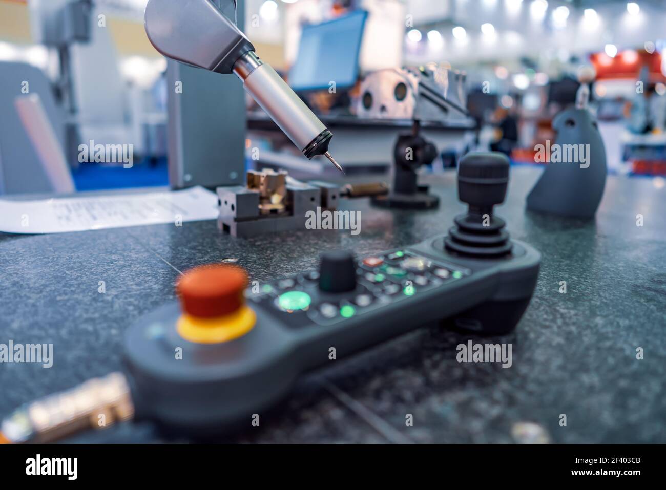 Quality control measurement probe. Metalworking CNC milling mach ...