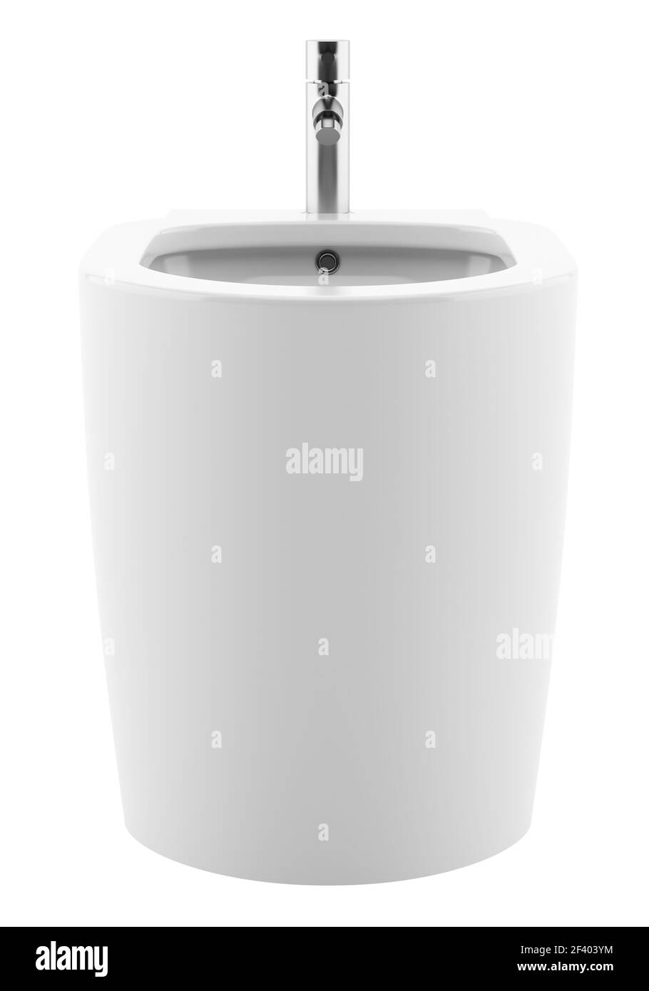 ceramic bidet isolated on white background. 3d illustration Stock Photo ...