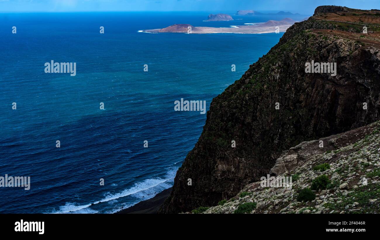 Lanzarote, Mirador de El Risco de Famara Stock Photo - Alamy