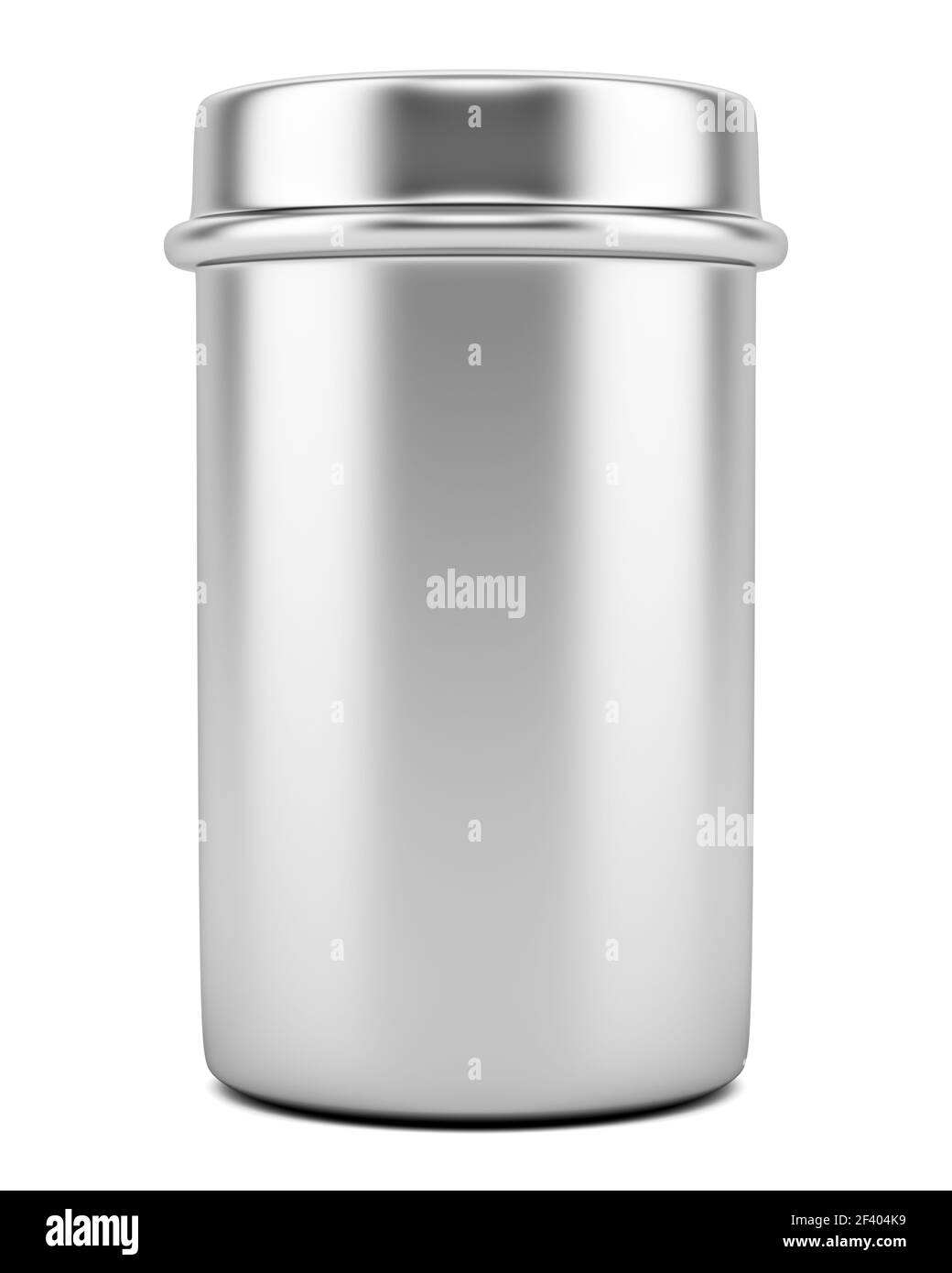 blank metallic tin isolated on white background. 3d illustration Stock ...