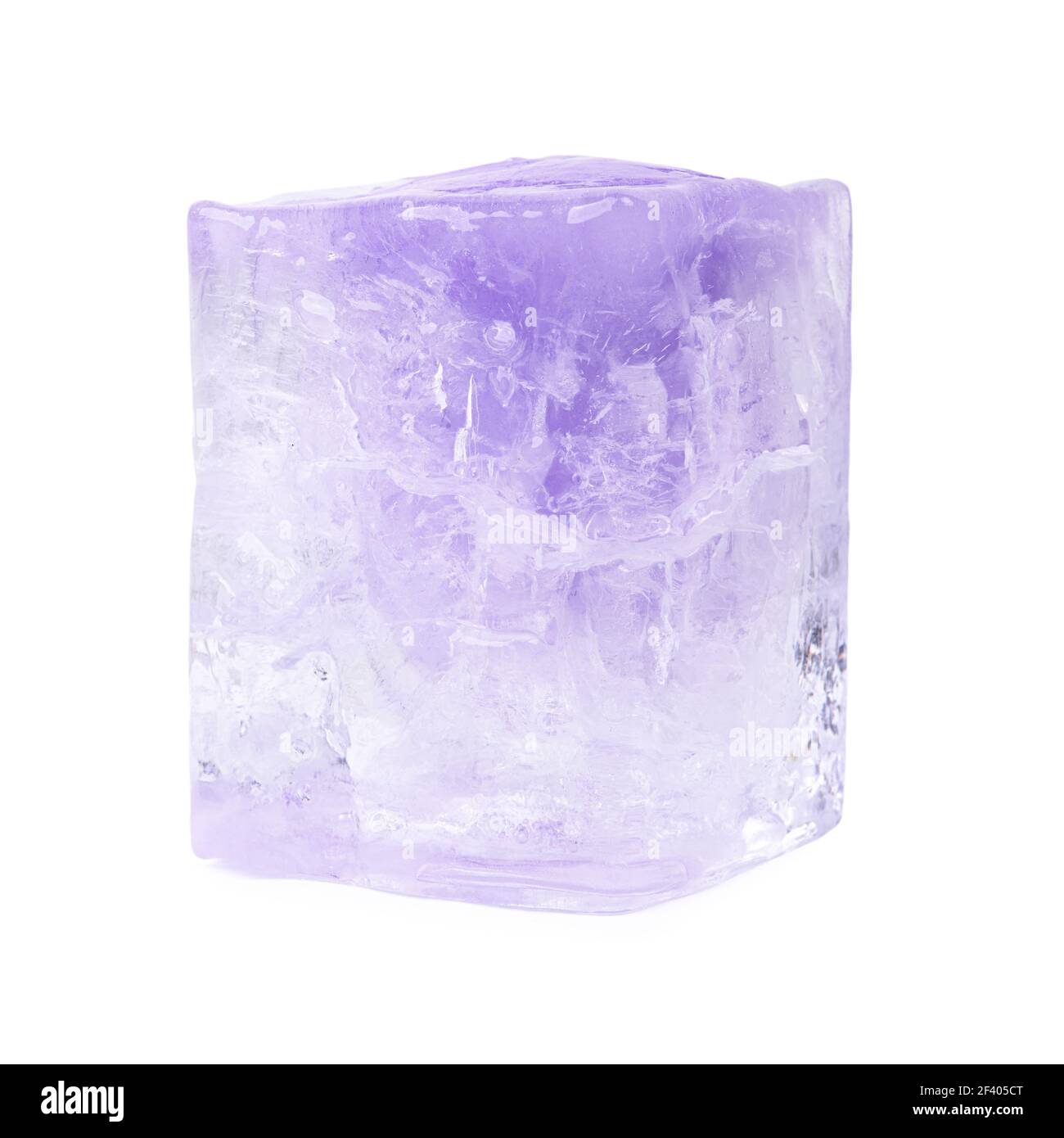 Rectangular piece of ice isolated over white background Stock Photo - Alamy
