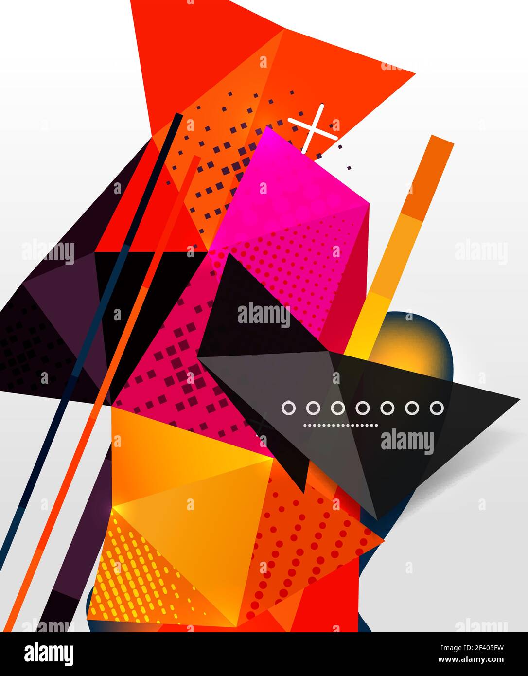 Abstract geometric background, polygonal triangle elements, lines and ...