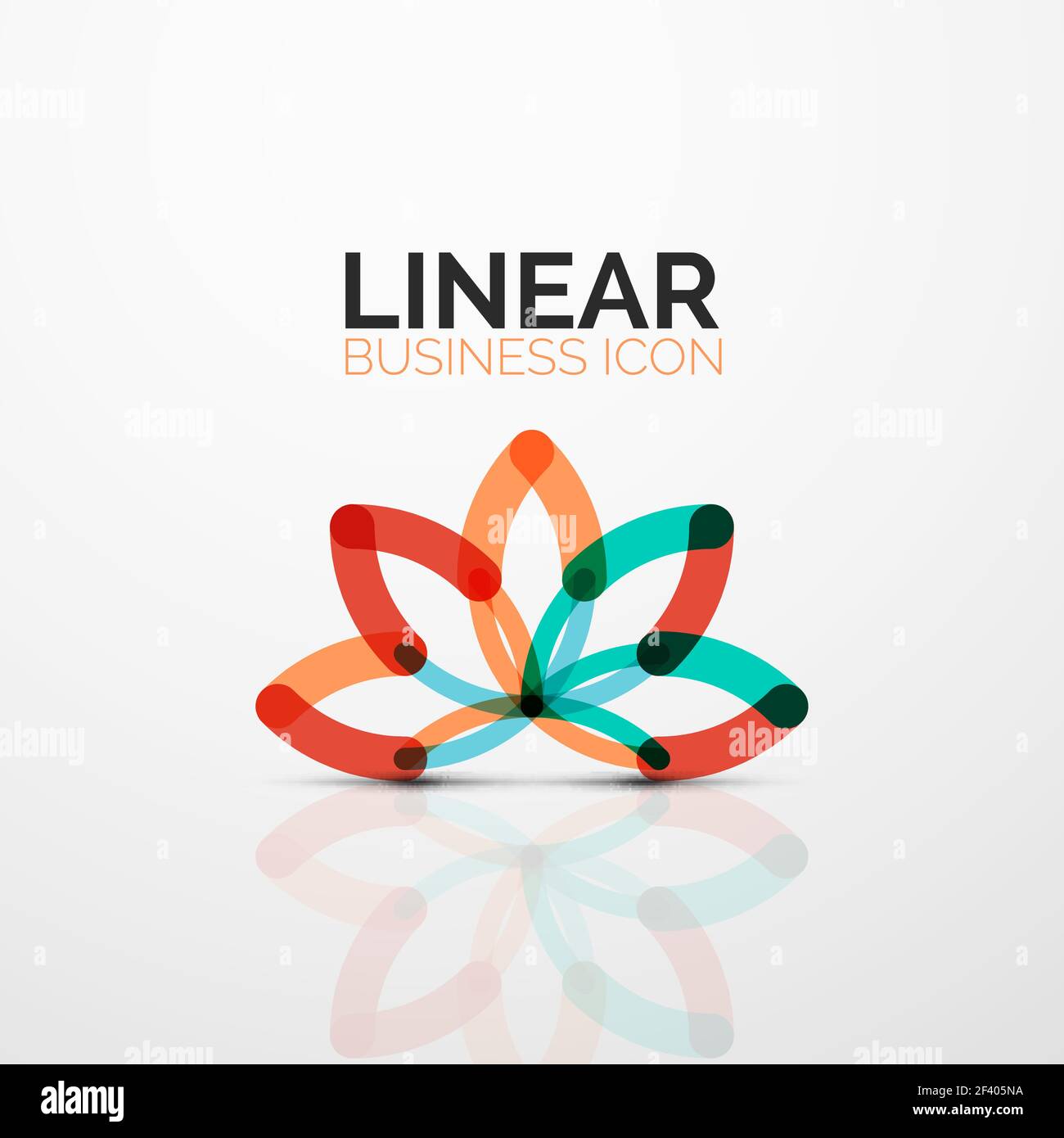 Outline minimal abstract geometric linear business icon made of line ...