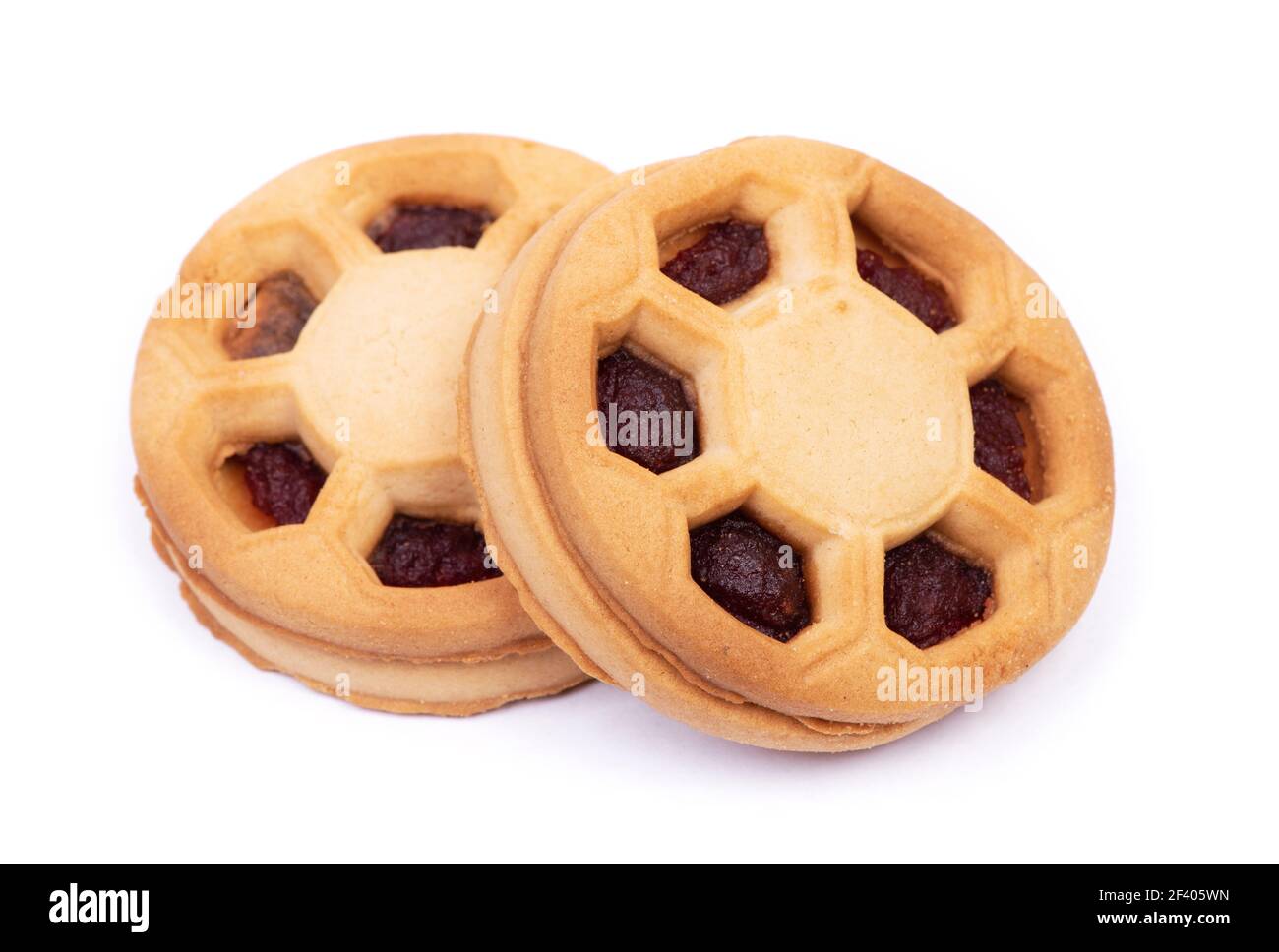 Group of formed cookies isolated on white background Stock Photo - Alamy