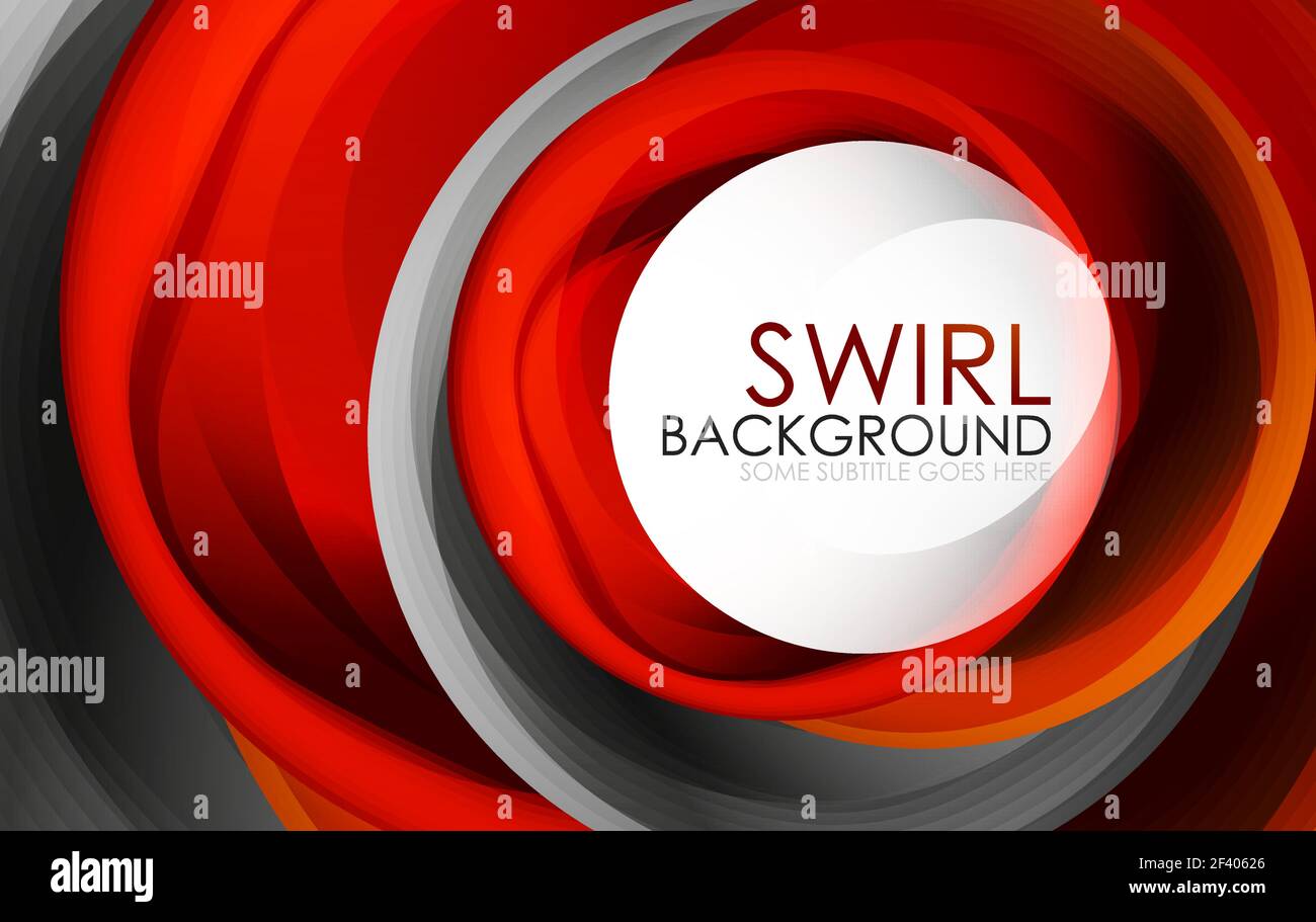 Spiral swirl flowing lines 3d vector abstract digital motion background ...