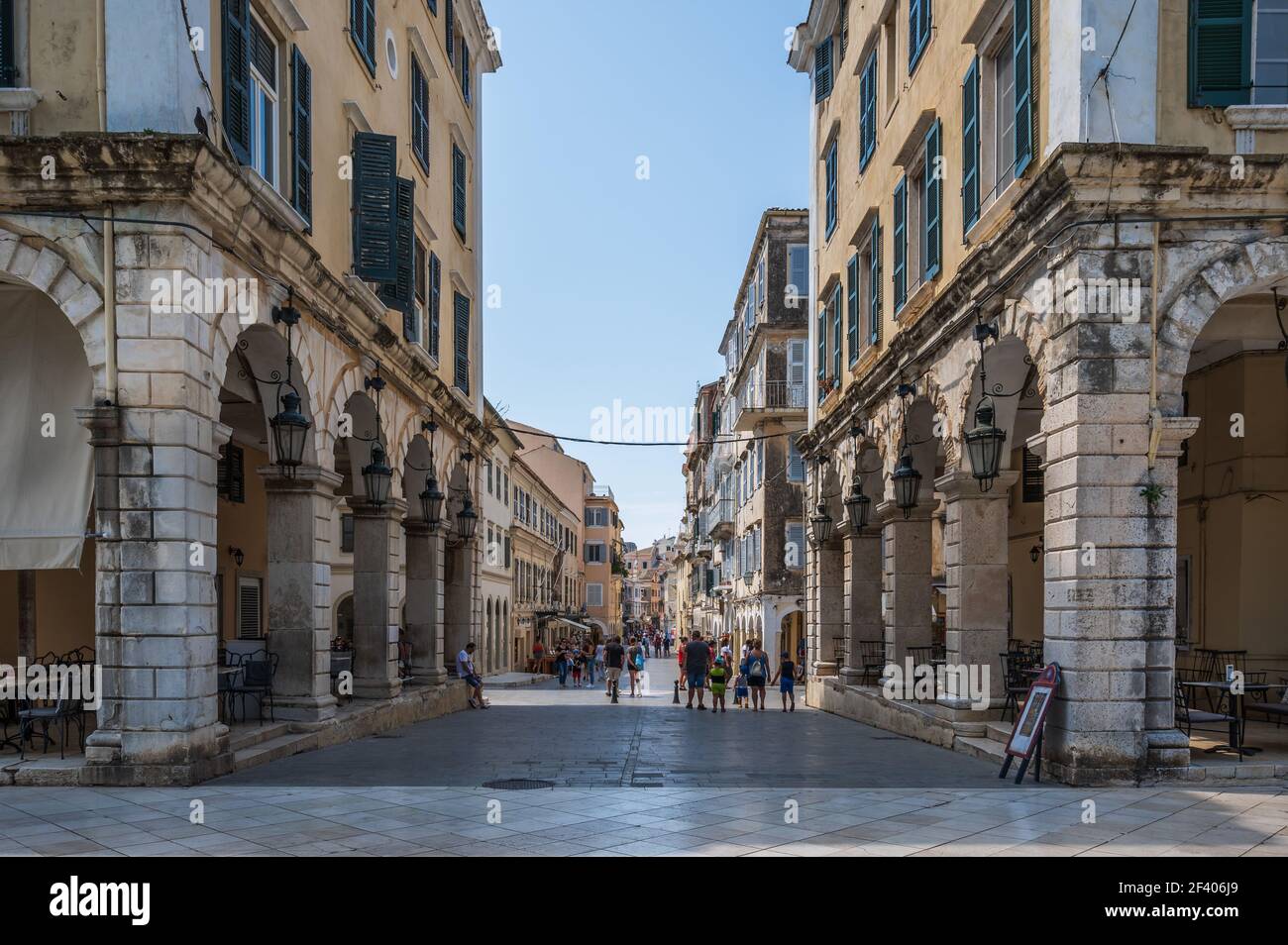Grand buildings in Corfu Town, Corfu, Greece Stock Photo - Alamy