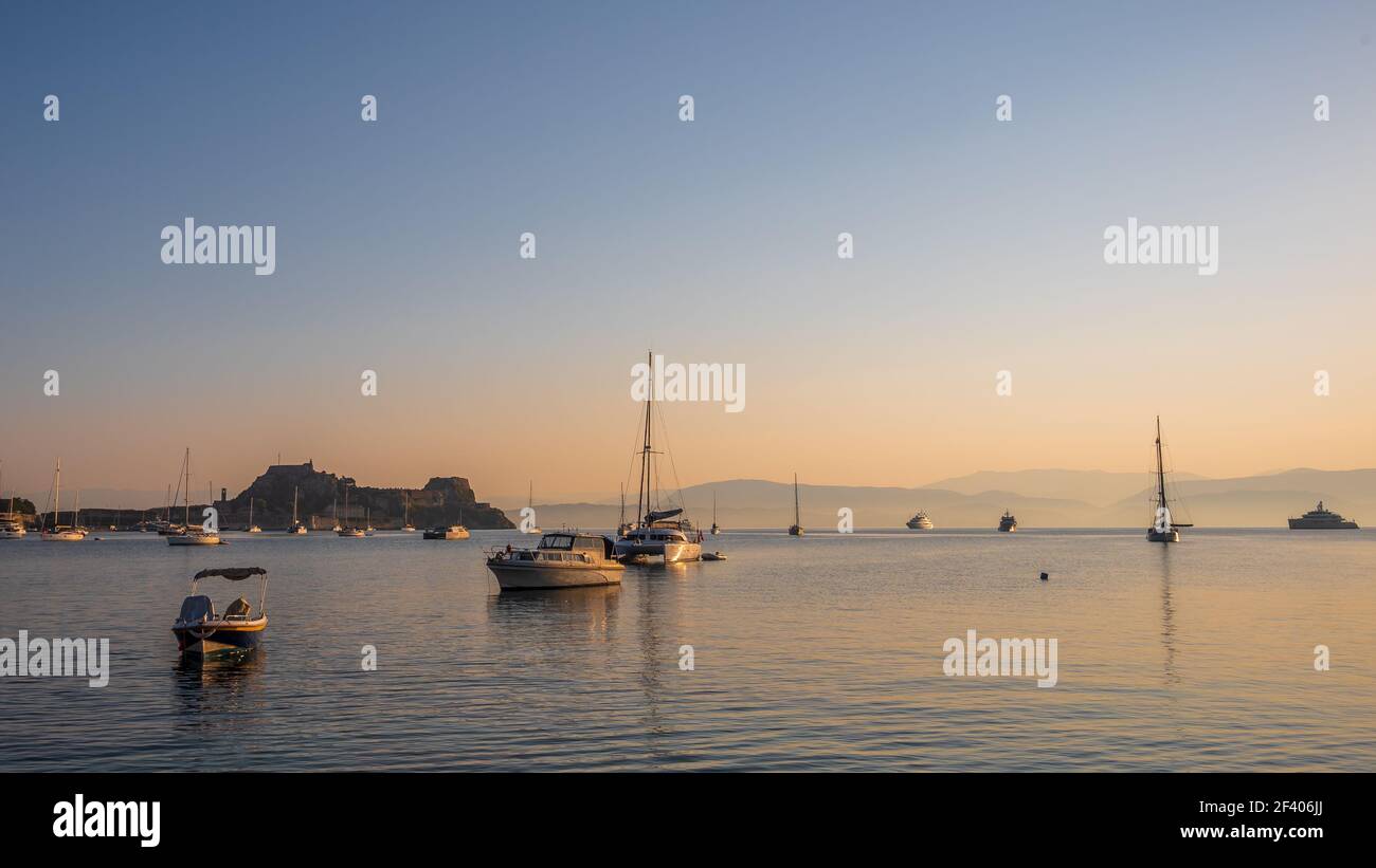 Marina in corfu town greece hi-res stock photography and images - Alamy