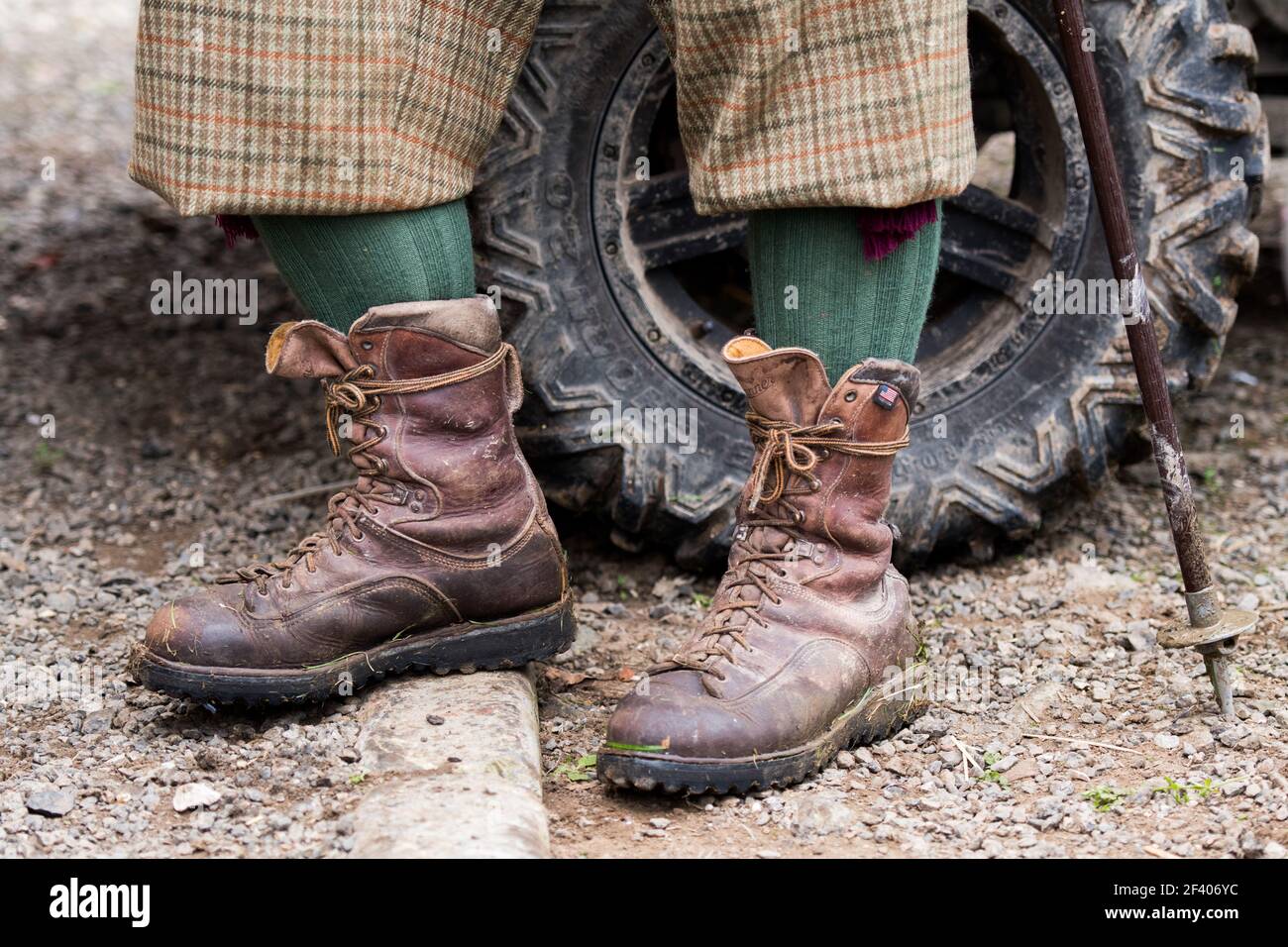 Shooting clothing and boots on a shoot day Stock Photo - Alamy