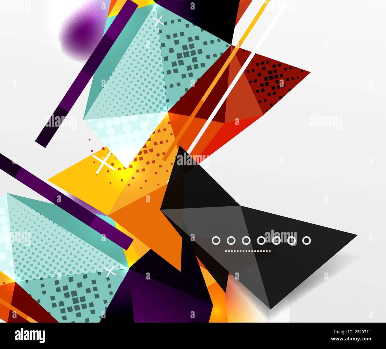 Abstract geometric background, polygonal triangle elements, lines and ...