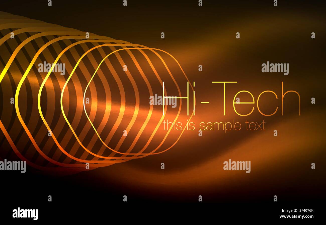 Outline hexagons, glowing geometric shapes, digital techno abstract background. Outline hexagons ...