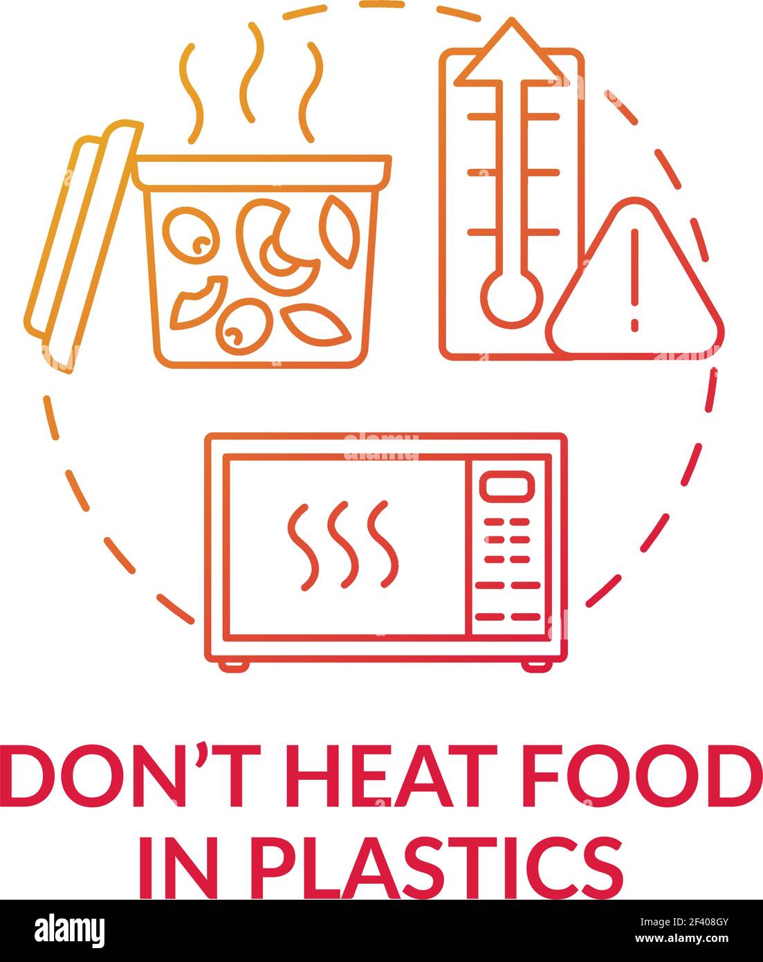 Do not heat food in plastics concept icon Stock Vector Image & Art - Alamy