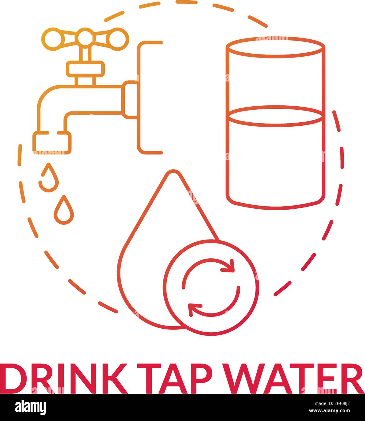 Drink tap water concept icon Stock Vector Image & Art - Alamy