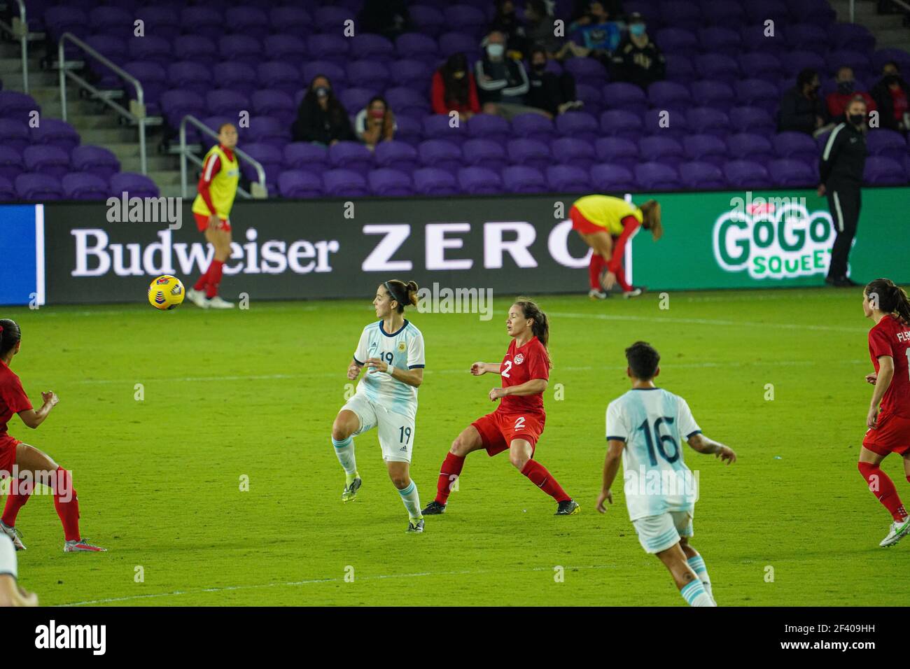 Orlando, Florida, USA, February 21, 2021, Argentina face Canada during ...