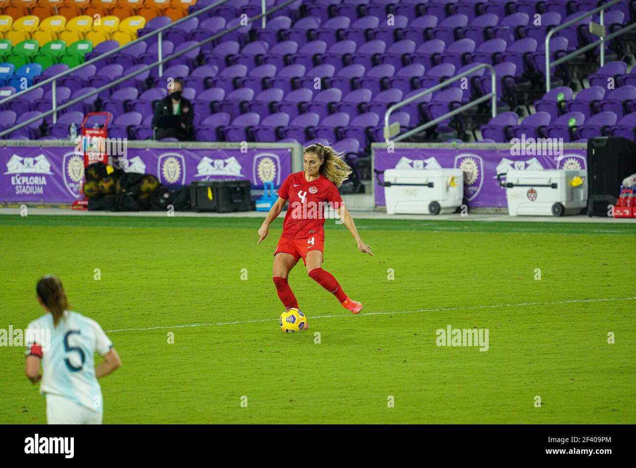 Orlando, Florida, USA, February 21, 2021, Argentina face Canada during ...