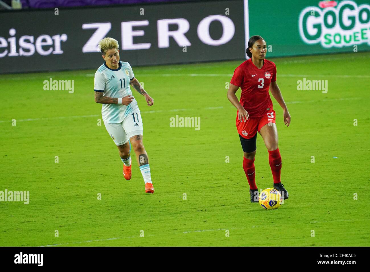 Orlando, Florida, USA, February 21, 2021, Argentina face Canada during ...