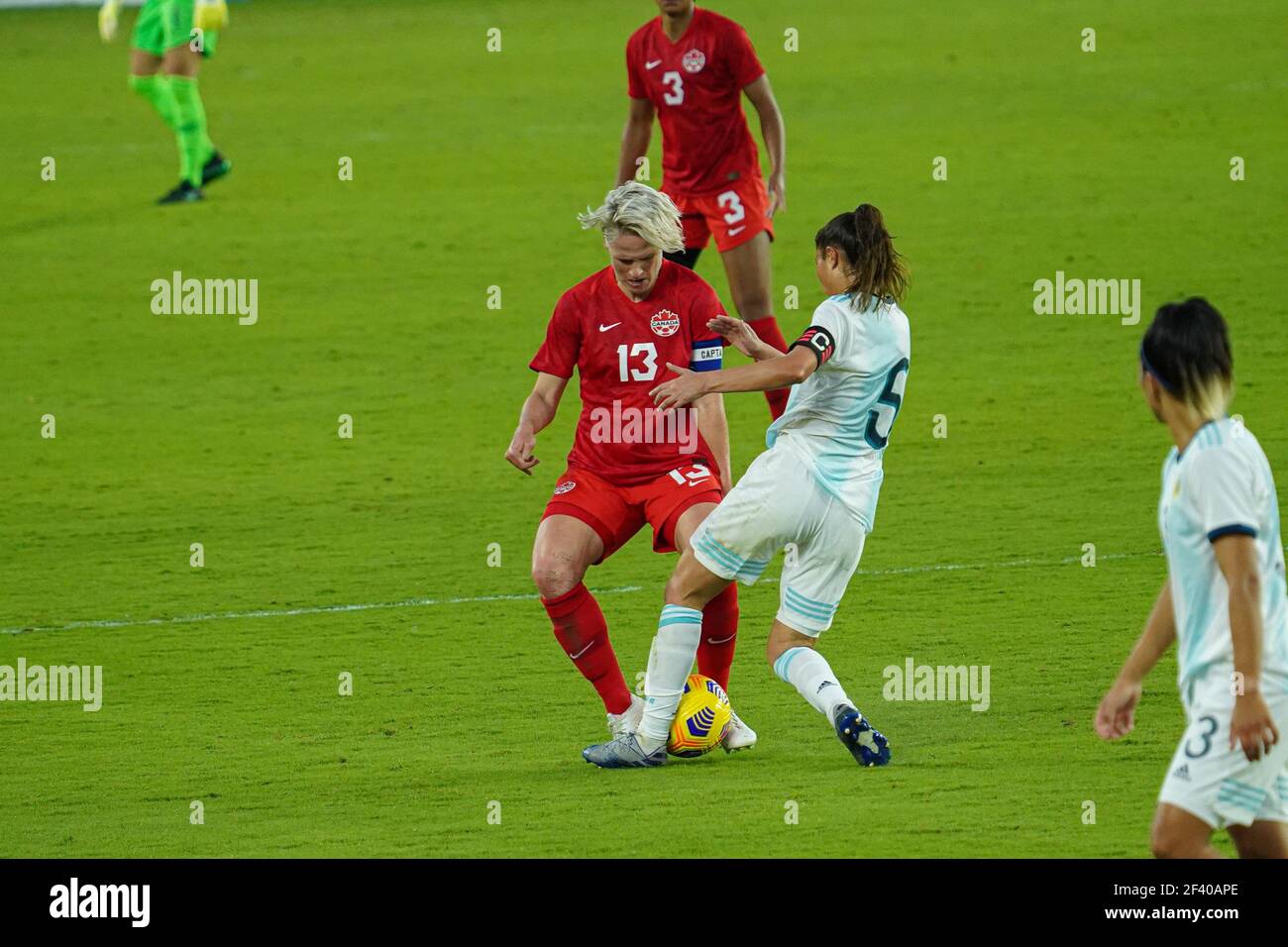 Orlando, Florida, USA, February 21, 2021, Argentina face Canada during ...