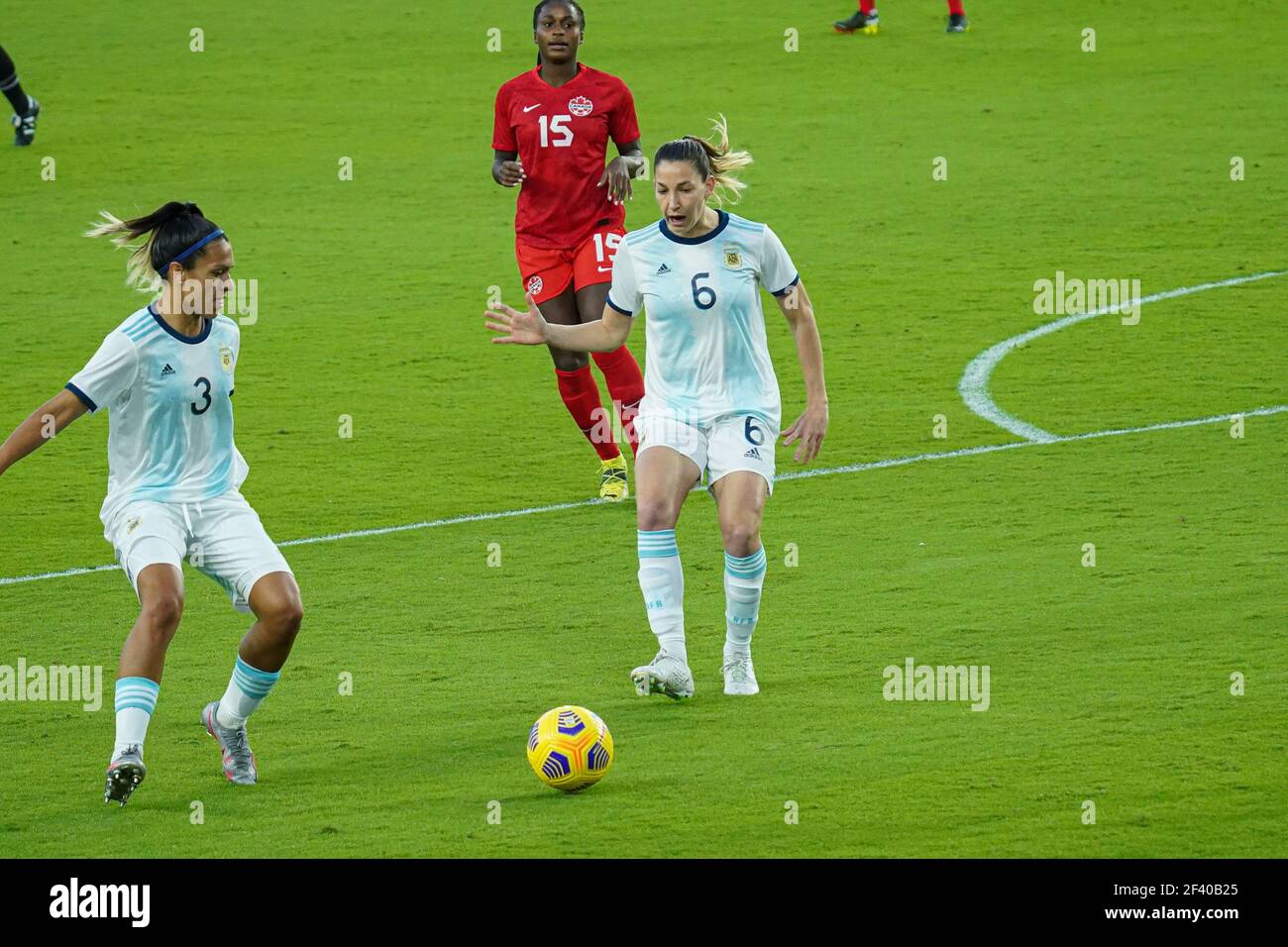 Orlando, Florida, USA, February 21, 2021, Argentina face Canada during ...