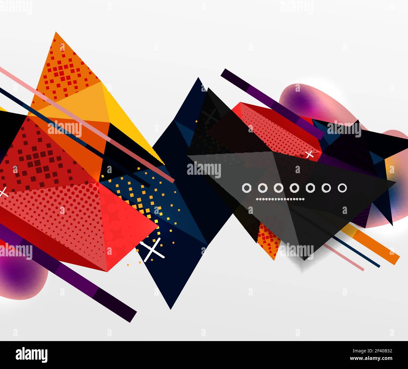Abstract geometric background, polygonal triangle elements, lines and ...