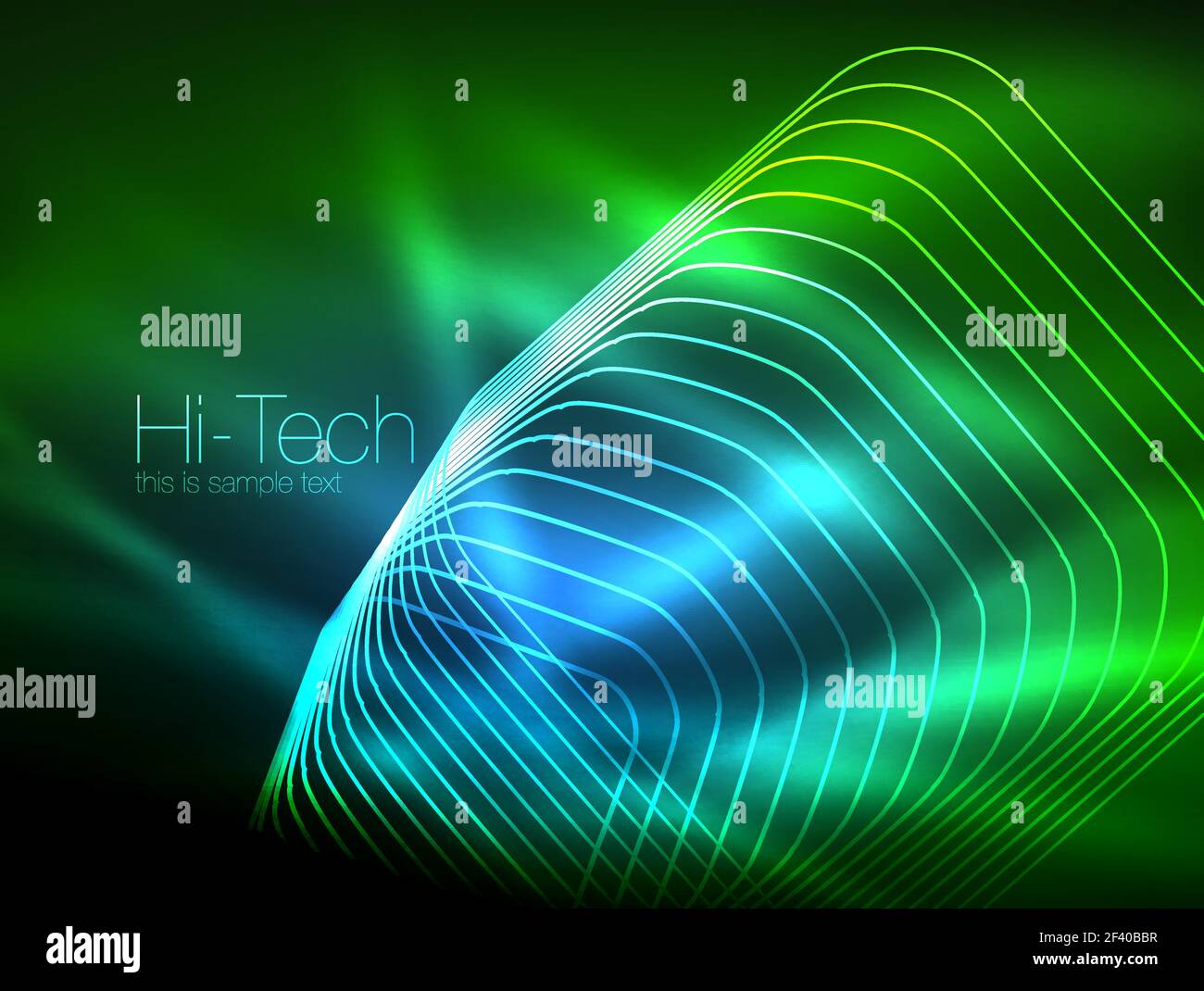 Neon glowing outline squares in dark. Neon glowing outline squares in ...