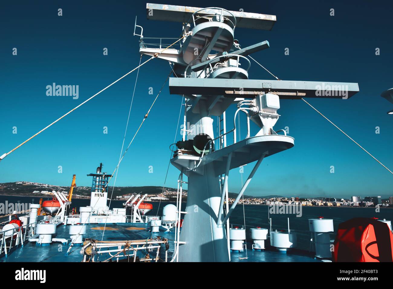 military ship or war ship sailing at sea during a deployment Stock ...