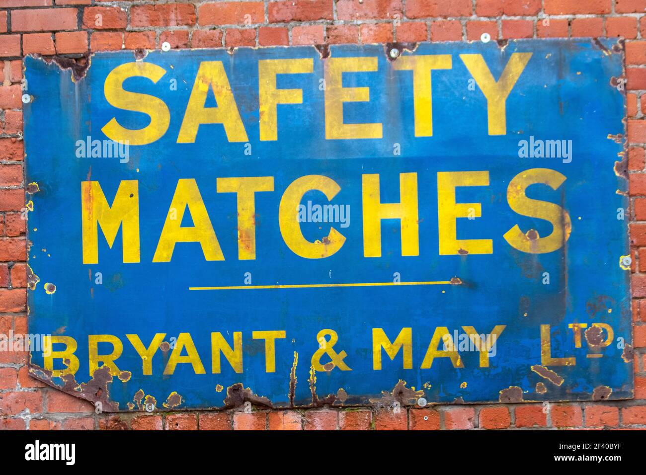 Bryant and May special safety match metal advertising sign, UK Stock ...