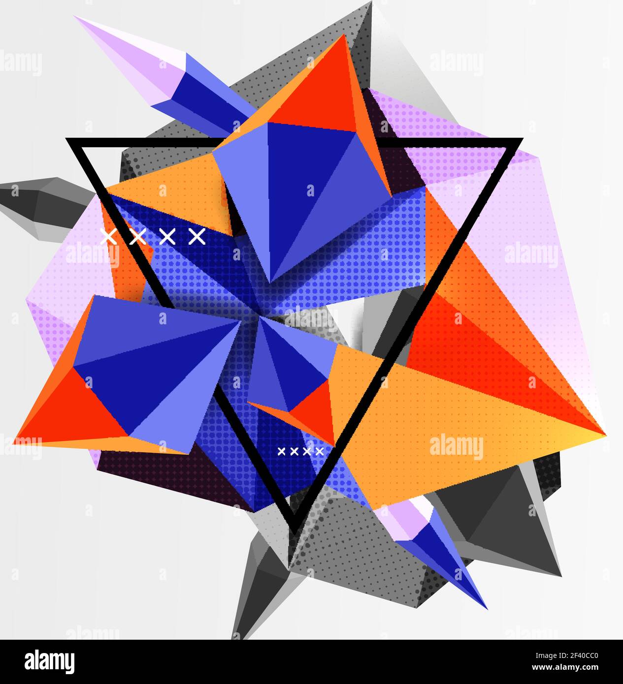 3d polygonal elements abstract background. 3d polygonal elements ...