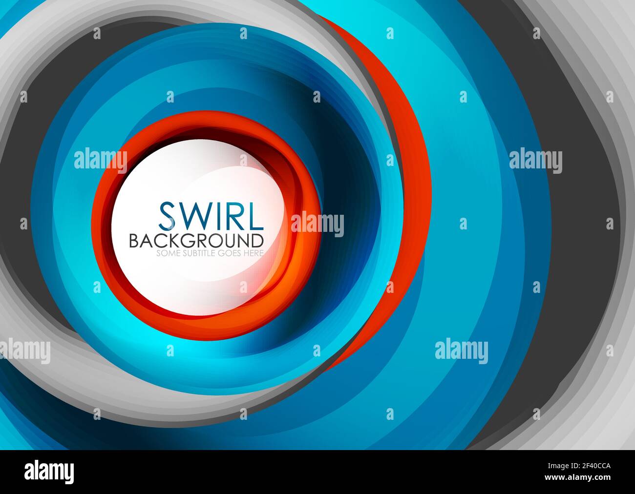 Spiral swirl flowing lines 3d vector abstract digital motion background ...