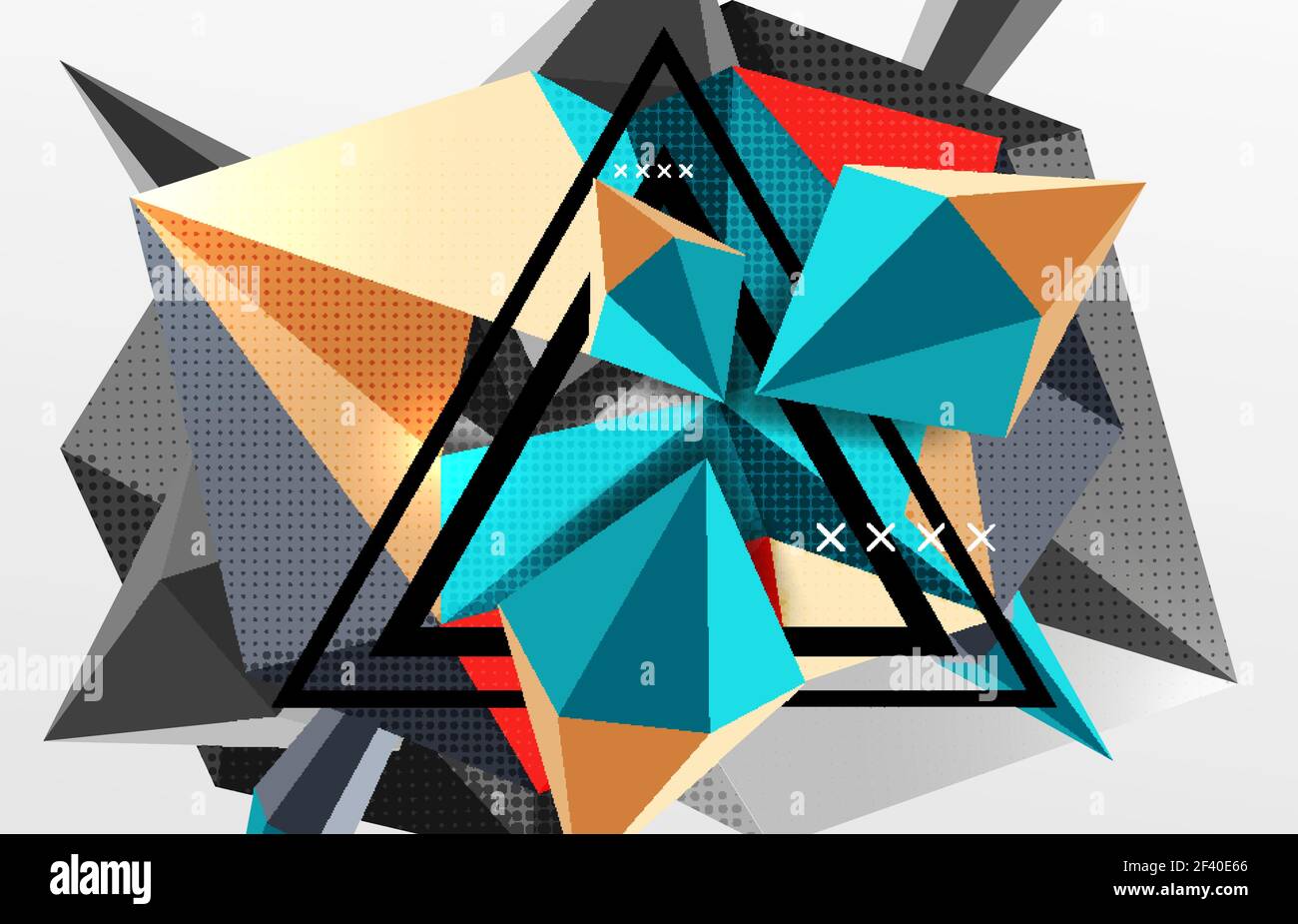 3d polygonal elements abstract background. 3d polygonal elements ...