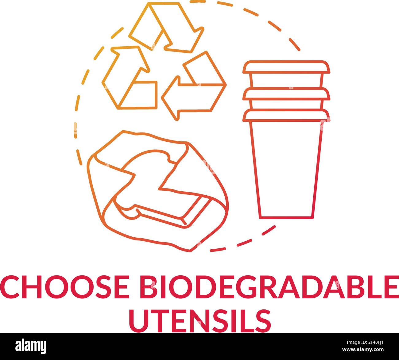Choose biodegradable utensils concept icon Stock Vector Image & Art - Alamy