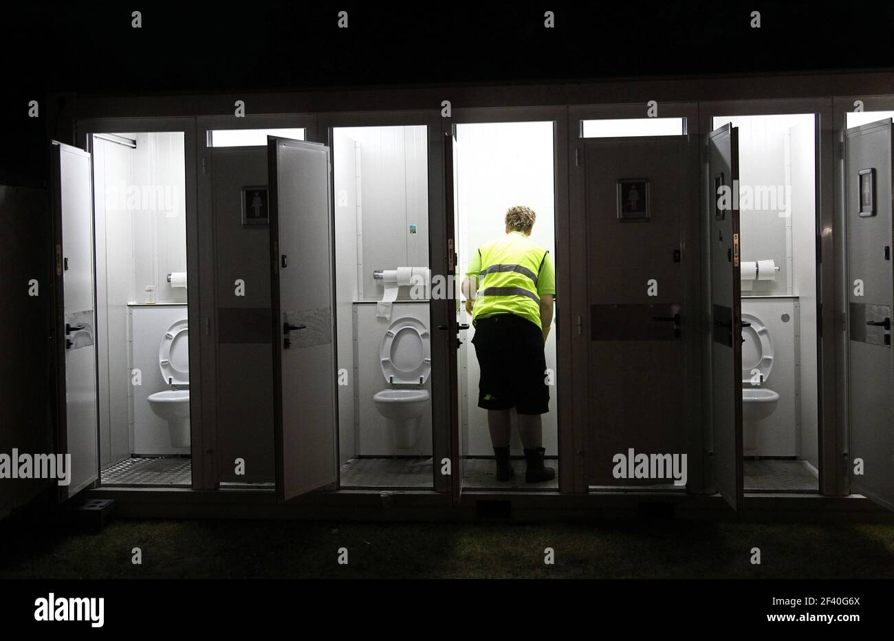 Music festivals toilets hi-res stock photography and images - Alamy