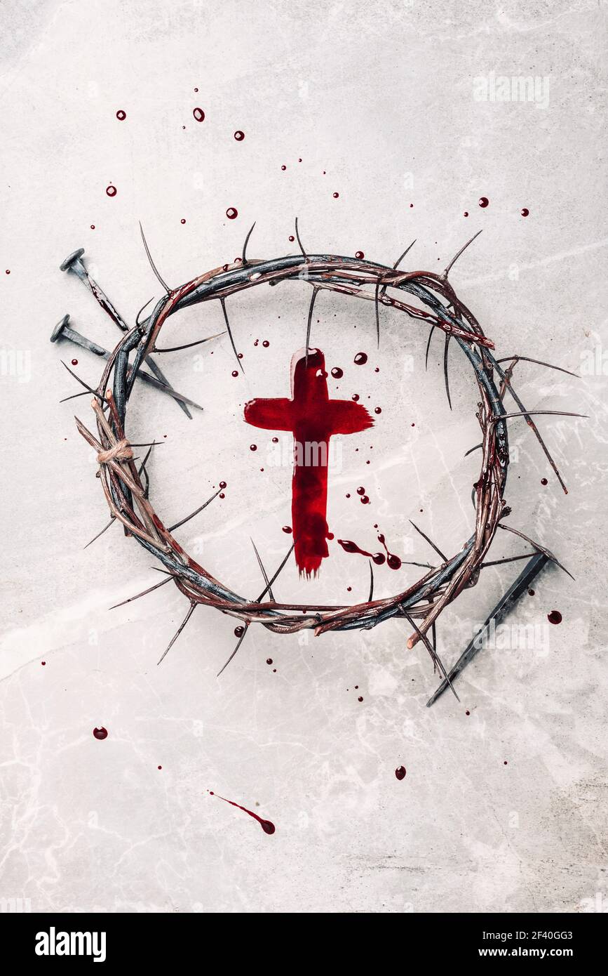 Jesus Crucifixion Blood Red High Resolution Stock Photography and ...