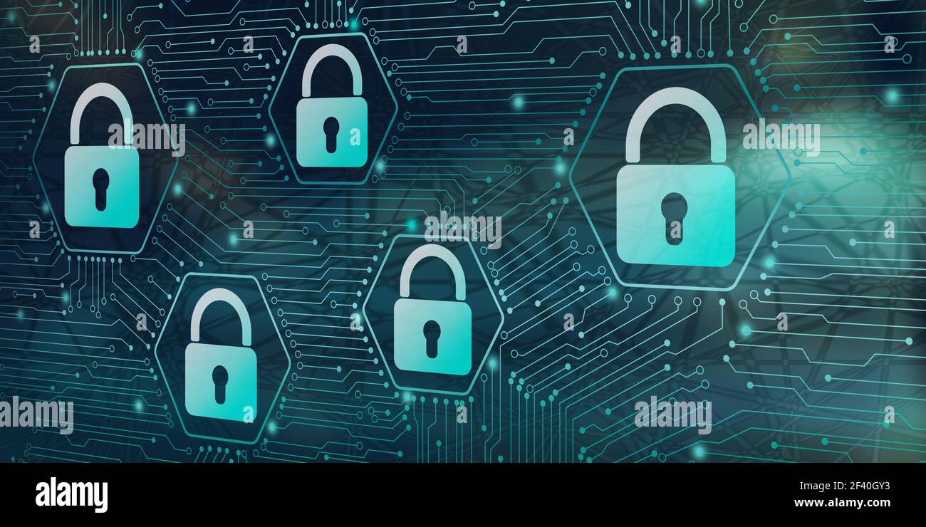 Illustration of a data security concept Stock Photo - Alamy