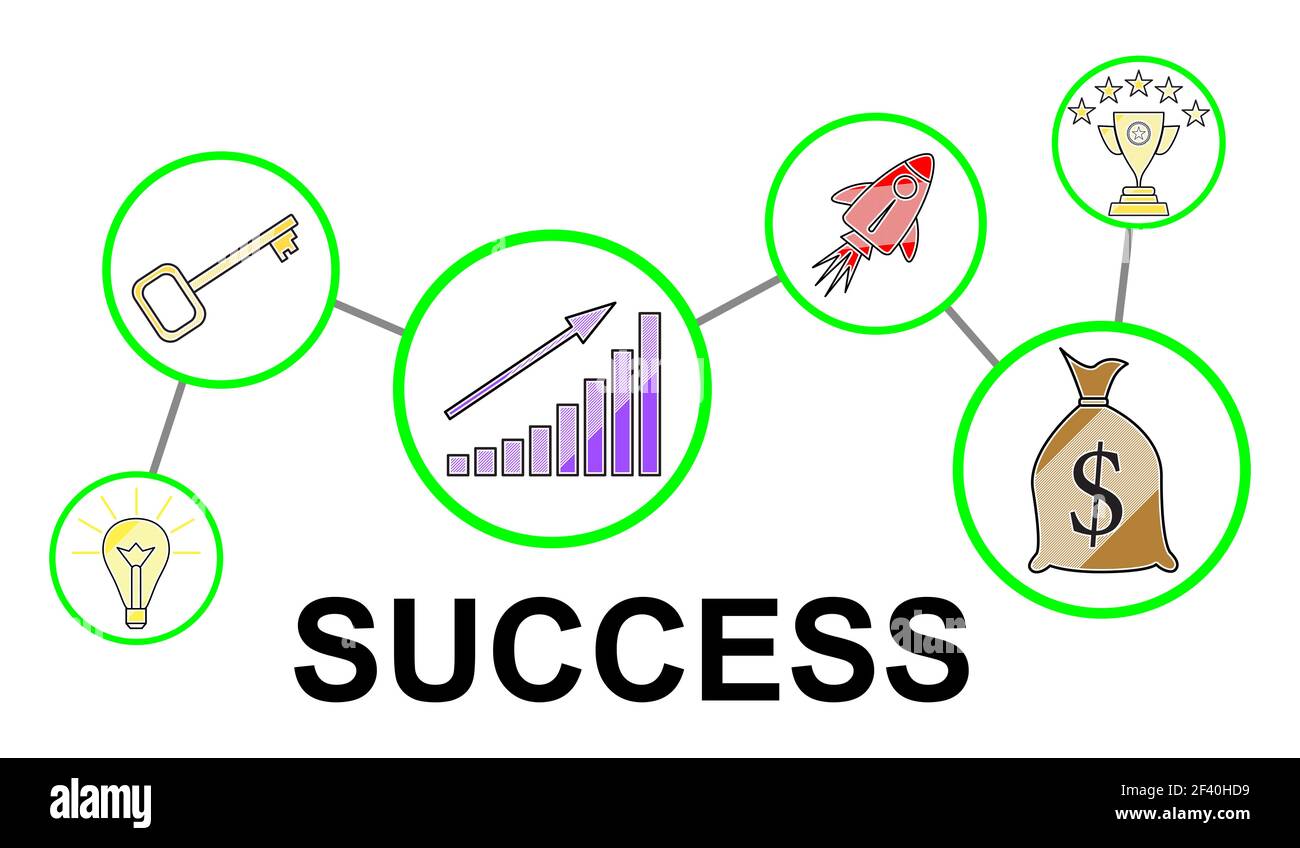 Illustration of a success concept Stock Photo - Alamy